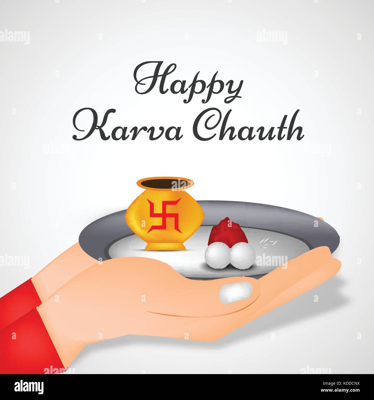illustration of Hindu Festival Karva Chauth background Stock Vector ...