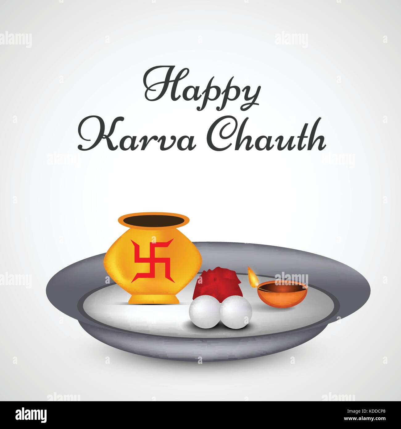 illustration of Hindu Festival Karva Chauth background Stock Vector ...
