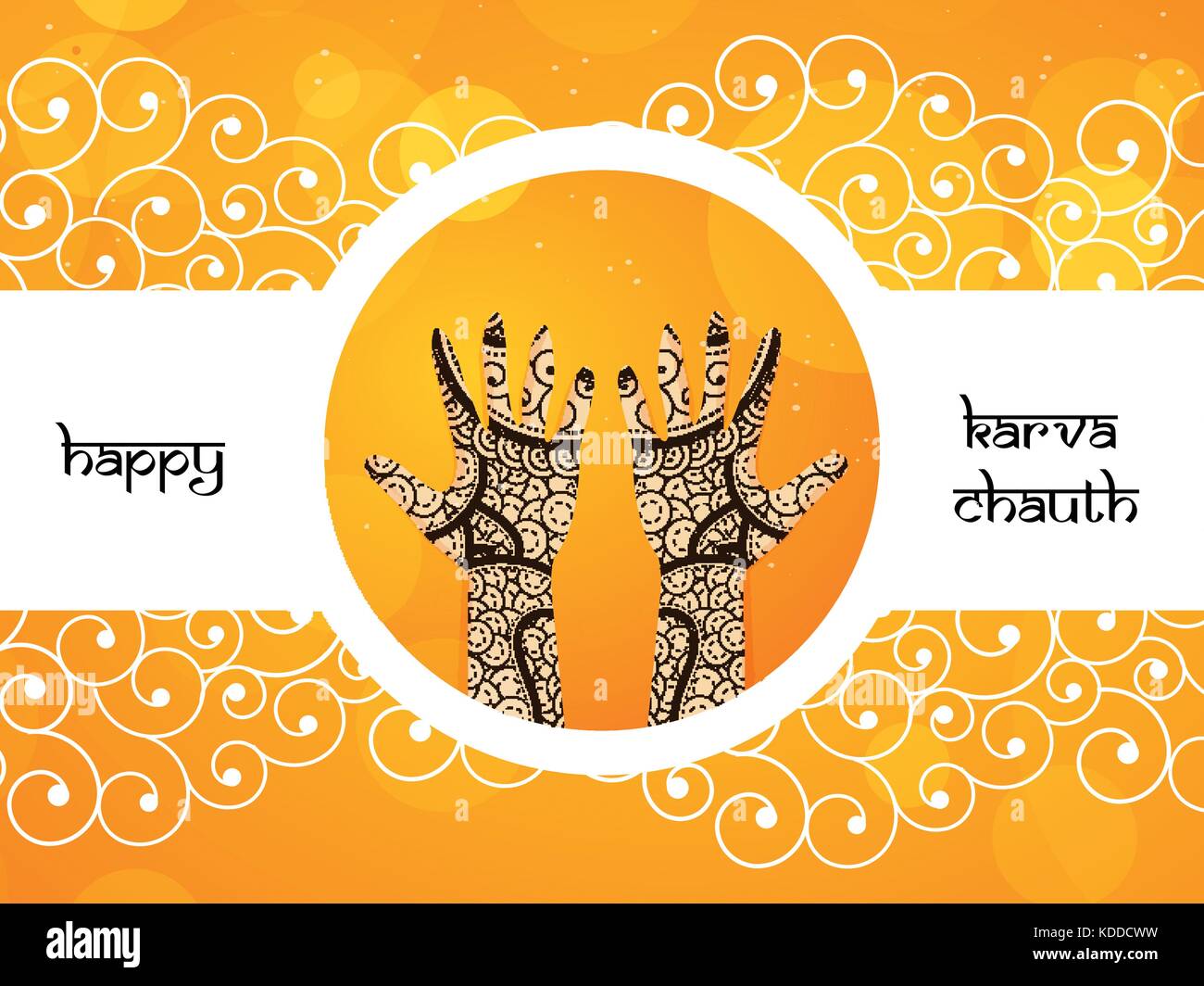 illustration of Hindu Festival Karva Chauth background Stock Vector ...