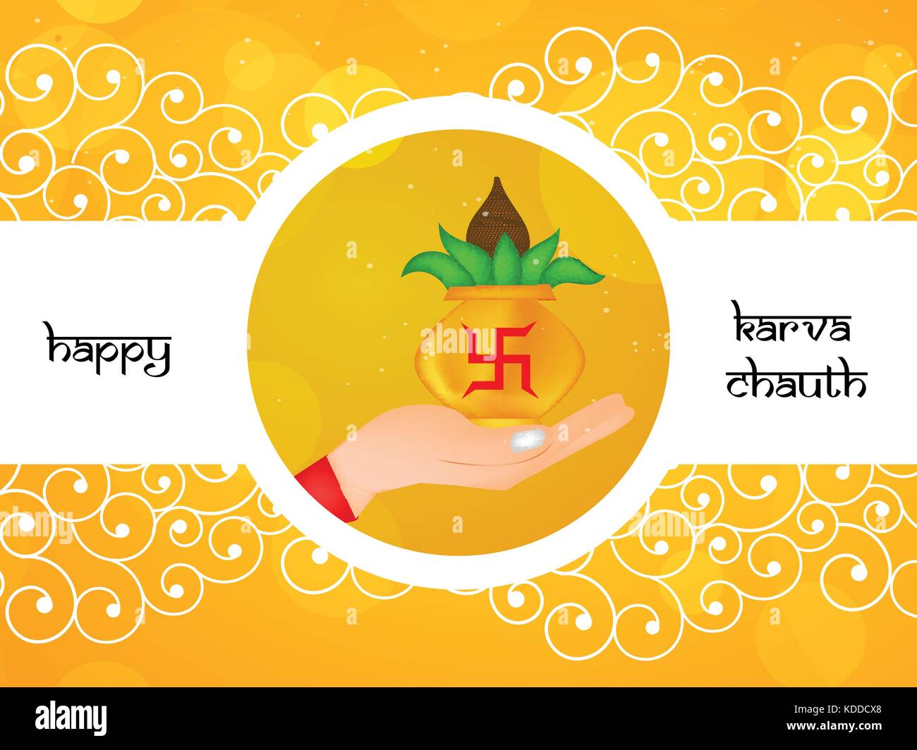 illustration of Hindu Festival Karva Chauth background Stock Vector ...