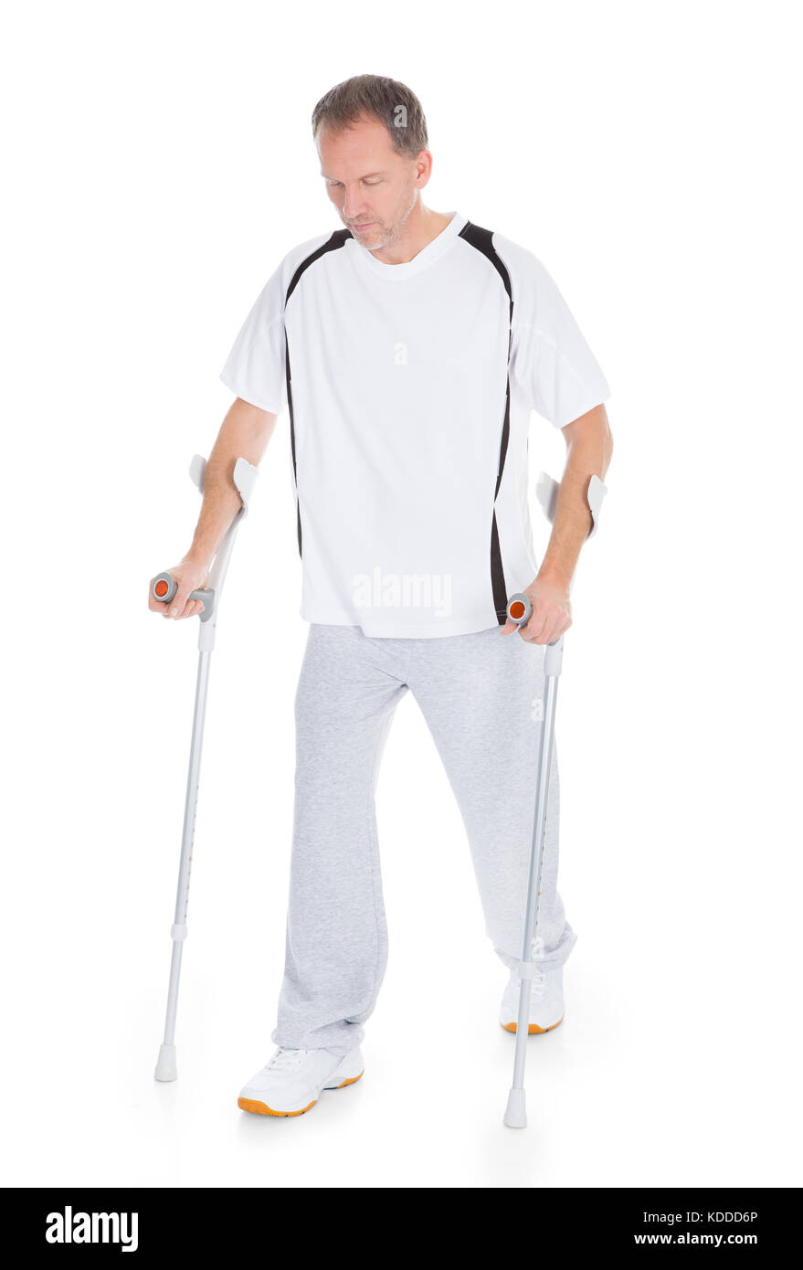 One leg one crutch hi-res stock photography and images - Alamy