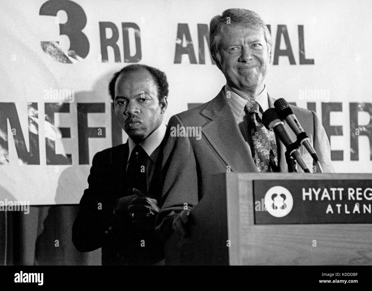 President Jimmy Carter at an Atlanta civil rights conference in 1977 ...