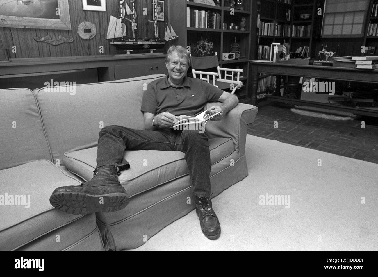 President Elect Jimmy Carter in his study in his Plains, Georgia ...