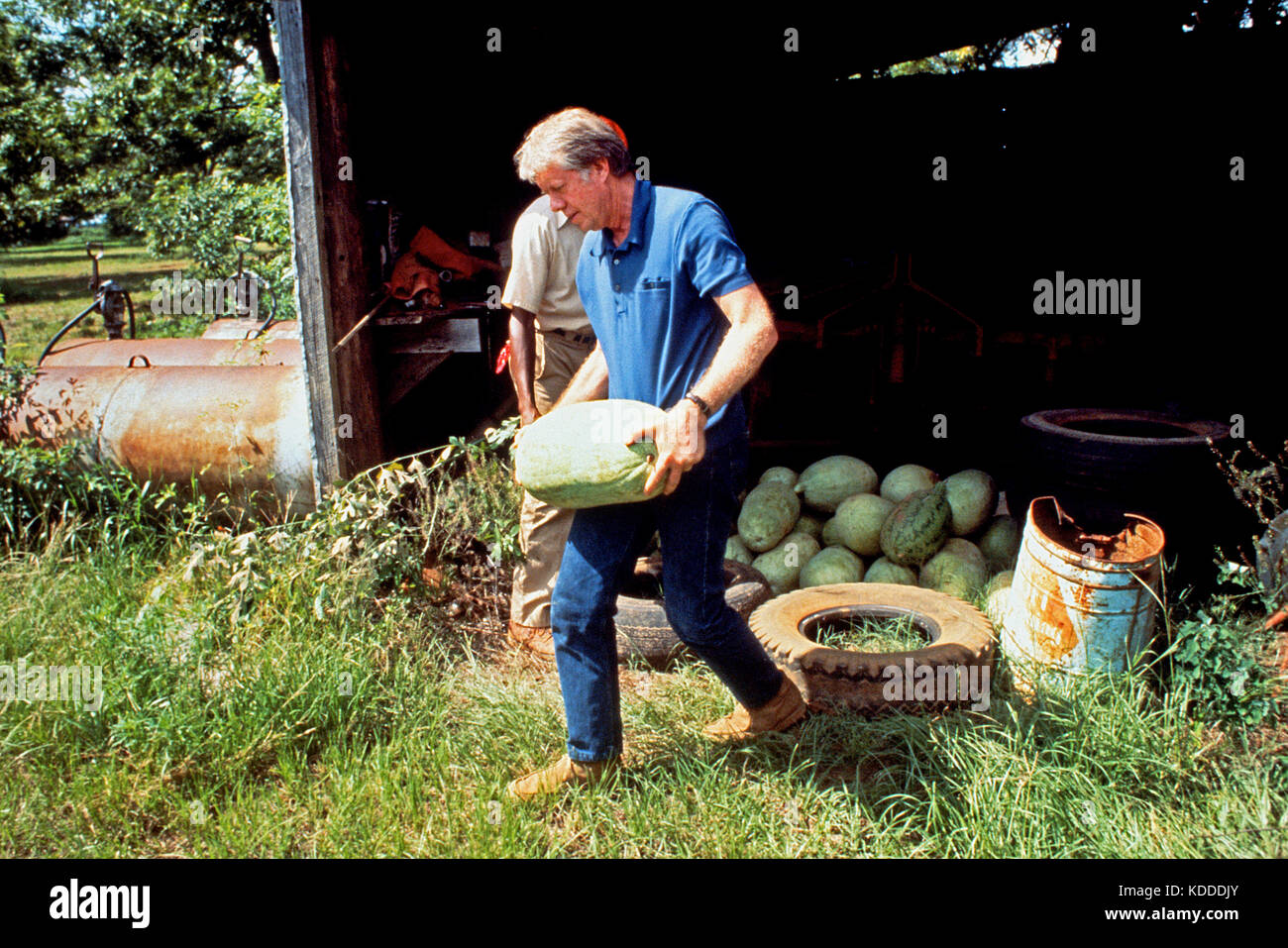 President Jimmy Carter and Carter's tenant farmer - Leonard Wright ...