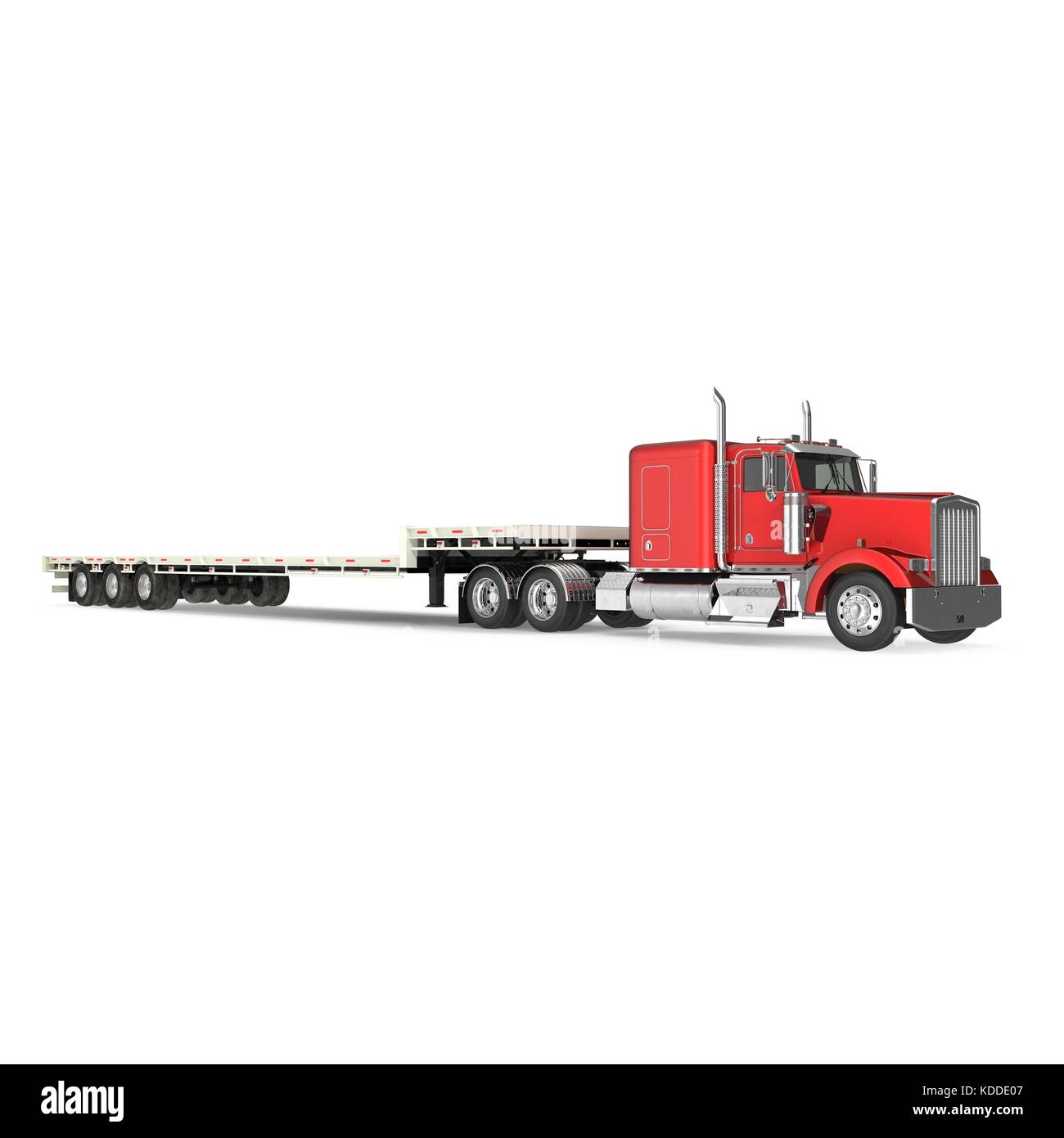 Lowboy trailer Cut Out Stock Images & Pictures - Alamy