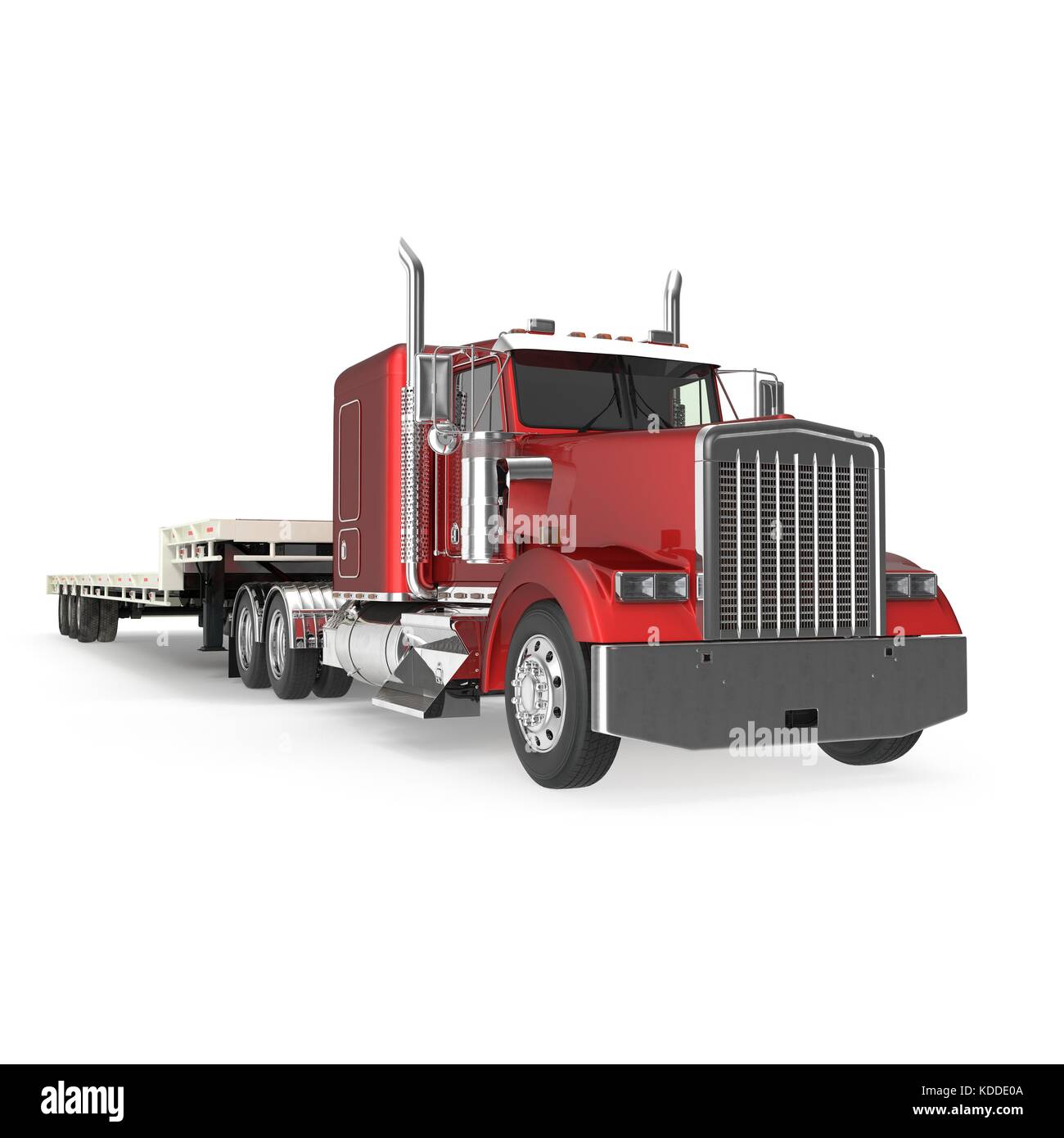 Truck double drop trailer hi-res stock photography and images - Alamy