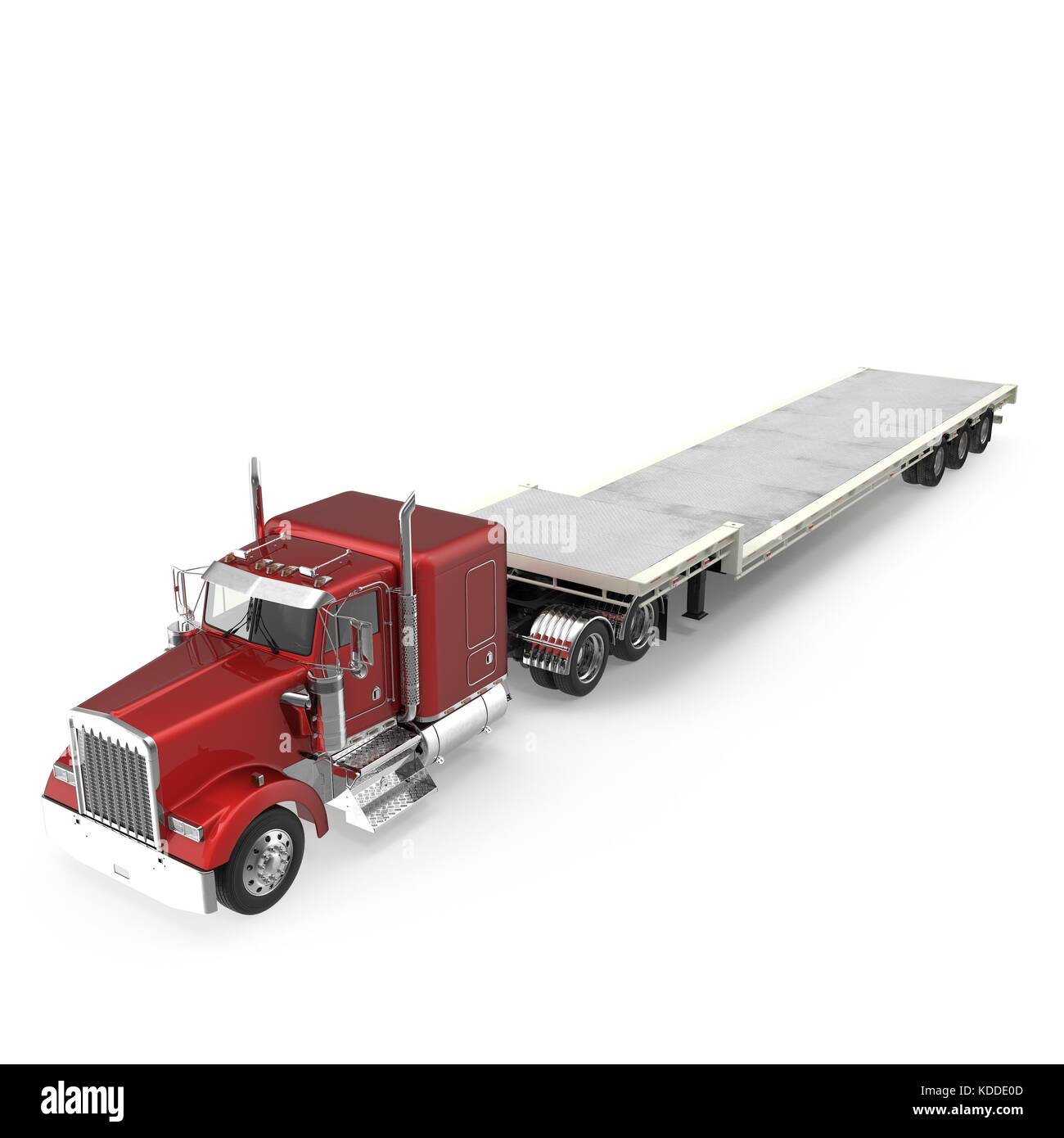 Lowboy trailer Cut Out Stock Images & Pictures - Alamy
