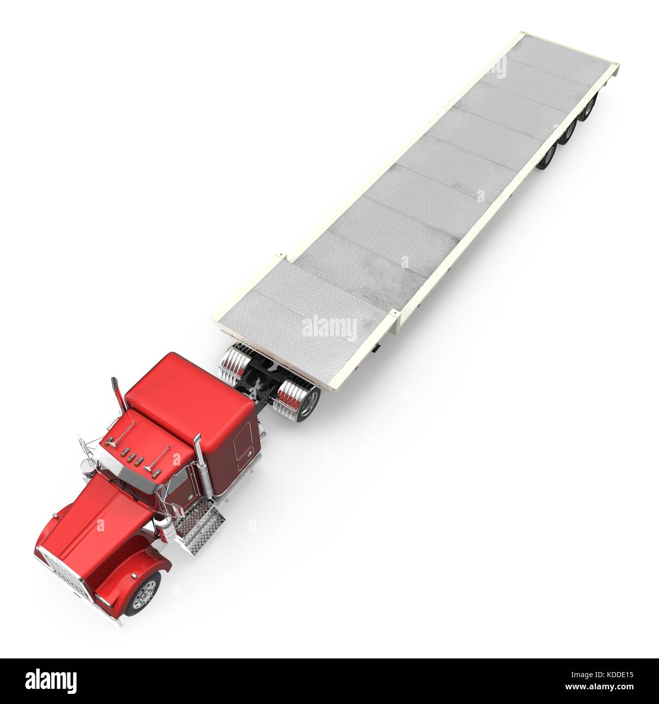 Big truck flatbed trailer Cut Out Stock Images & Pictures - Alamy
