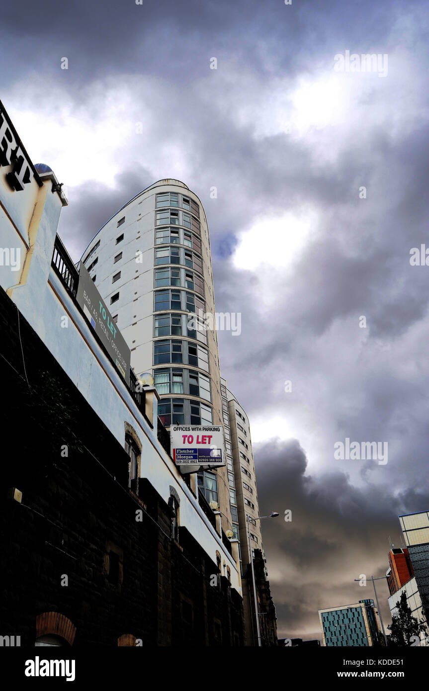 The Altolusso building on Bute Terrace. A 232 feet high residential ...