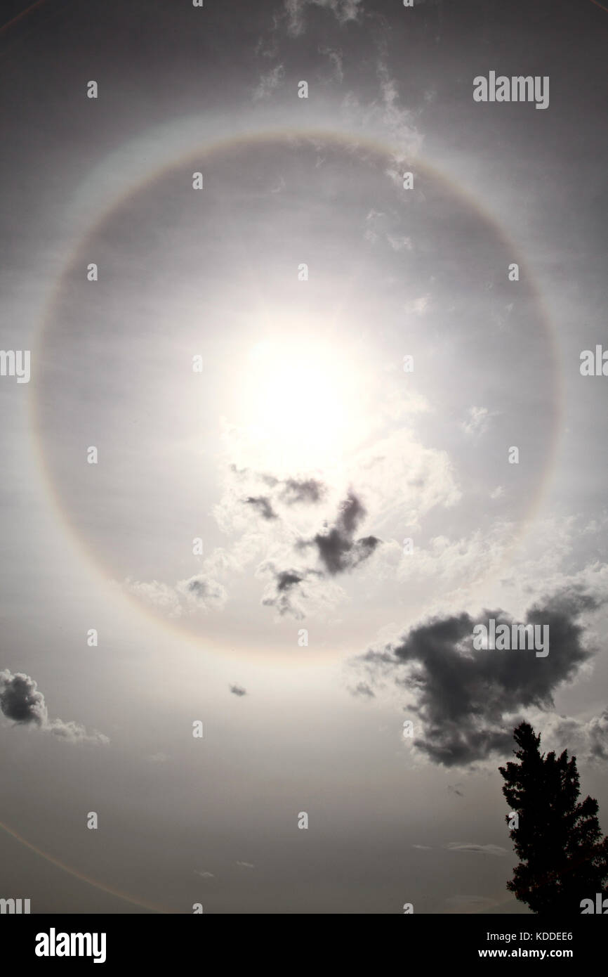 Sun Ring Canada many colors rainbow like Stock Photo - Alamy