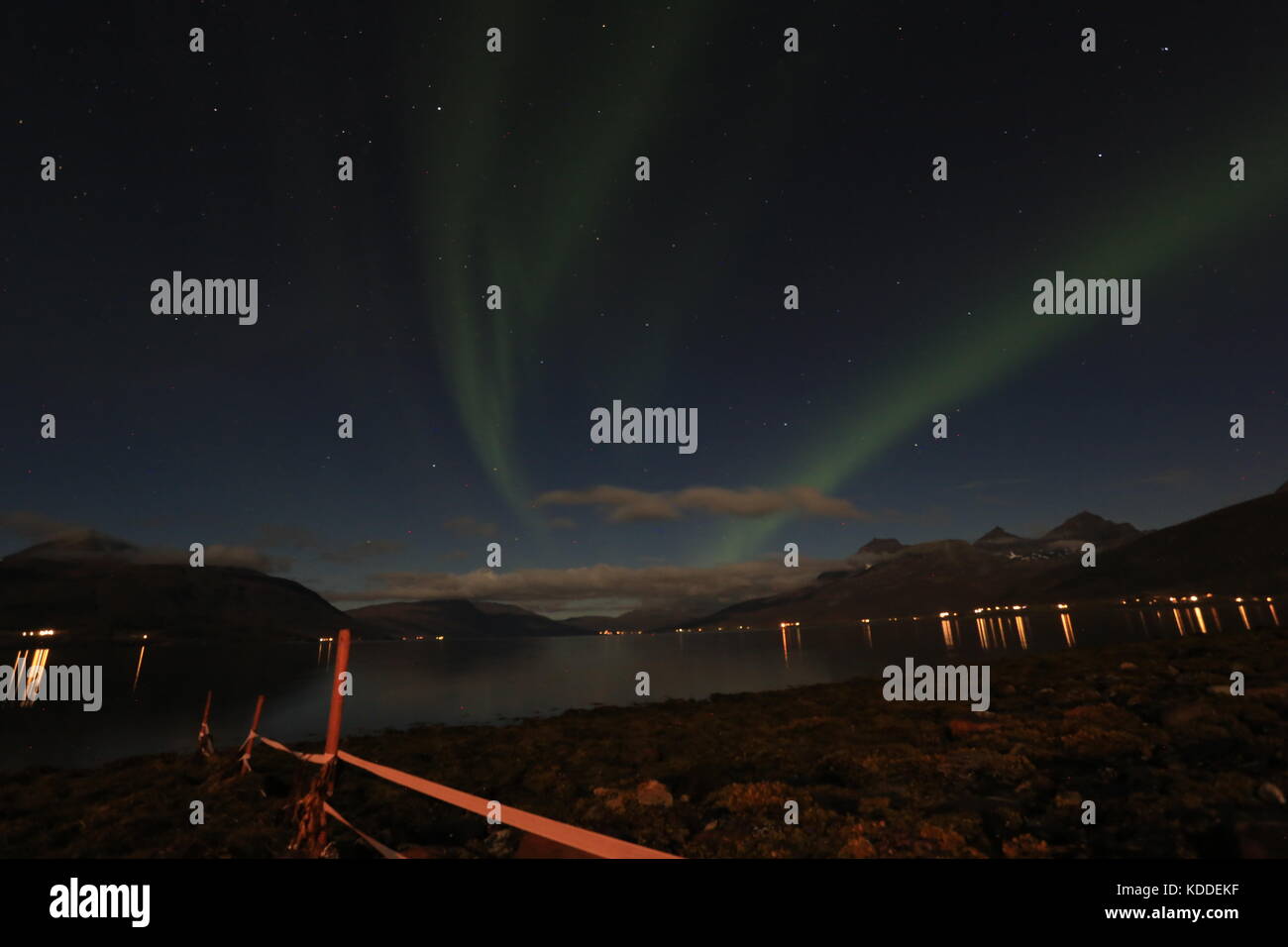 Northern LIghts Over The Sea Stock Photo - Alamy