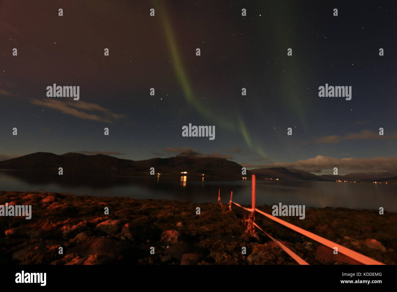 Northern LIghts Over The Sea Stock Photo - Alamy