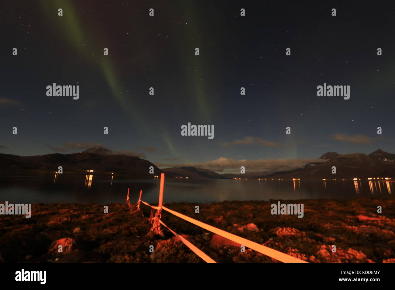 Northern LIghts Over The Sea Stock Photo - Alamy