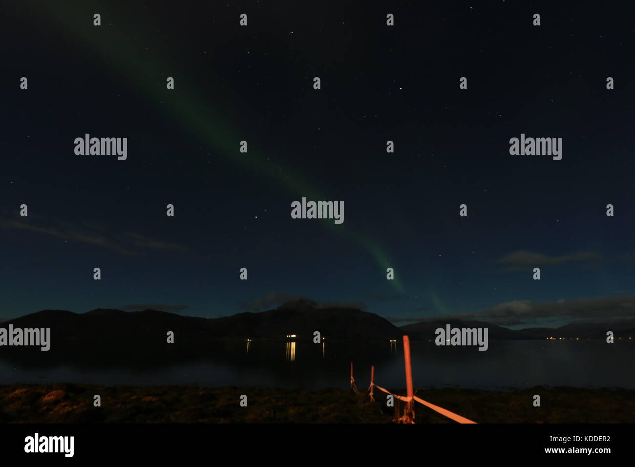 Northern LIghts Over The Sea Stock Photo - Alamy