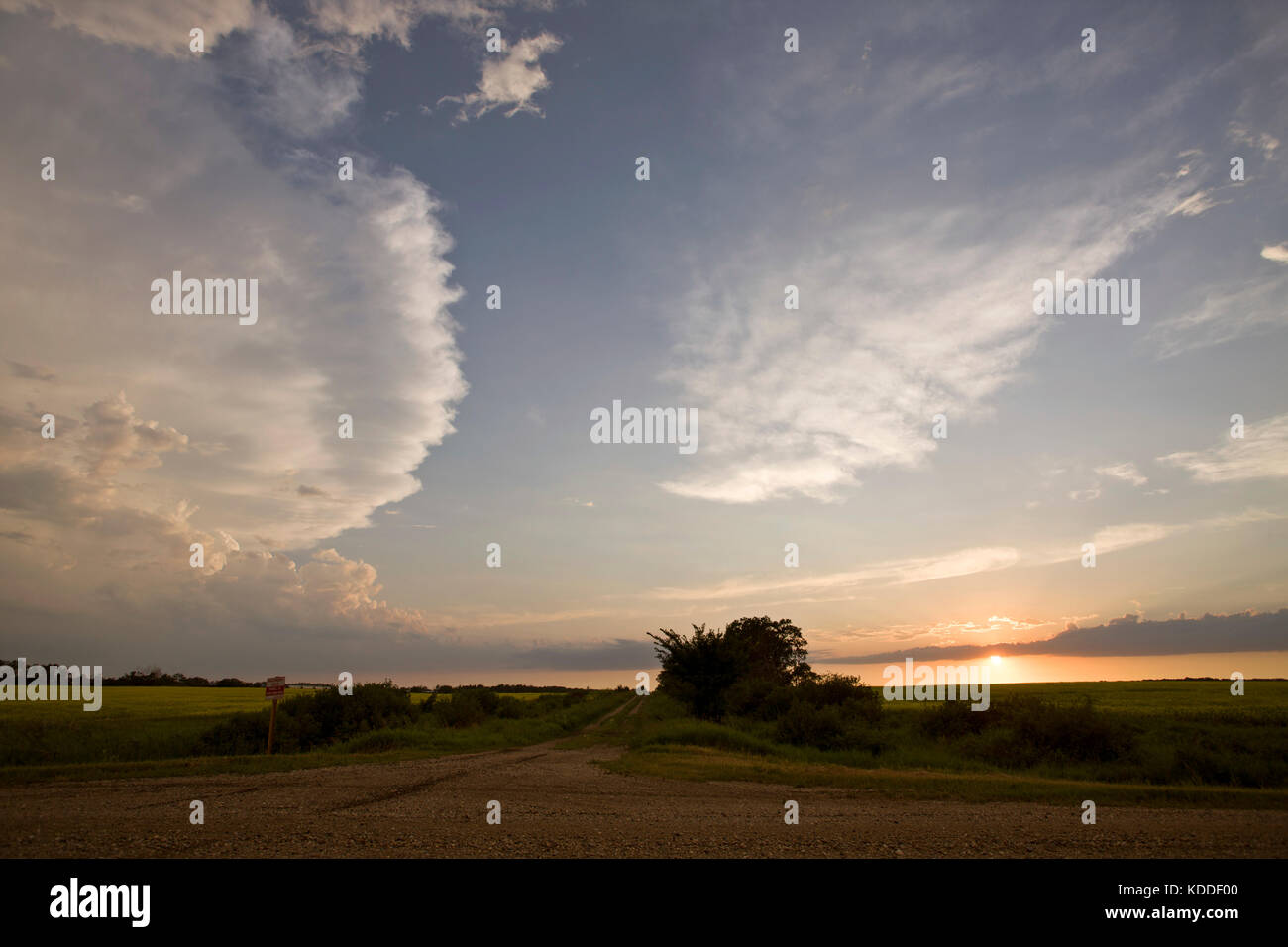 Storm Clouds Canada rural countryside Prairie Scene Stock Photo - Alamy