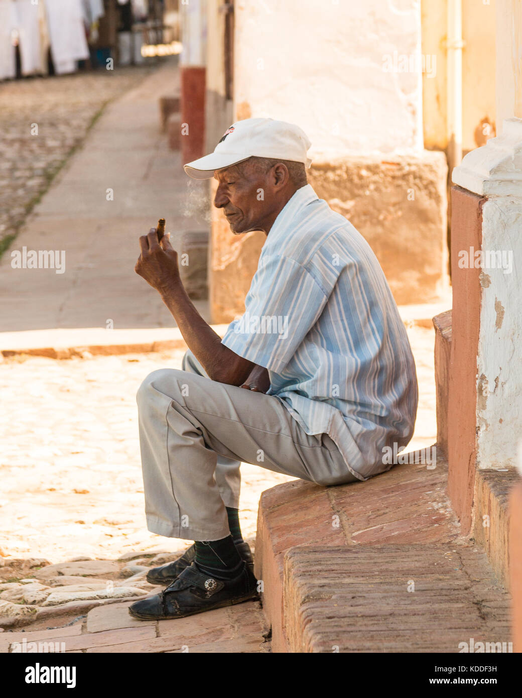 Trinidad cuban man sitting in hi-res stock photography and images - Alamy