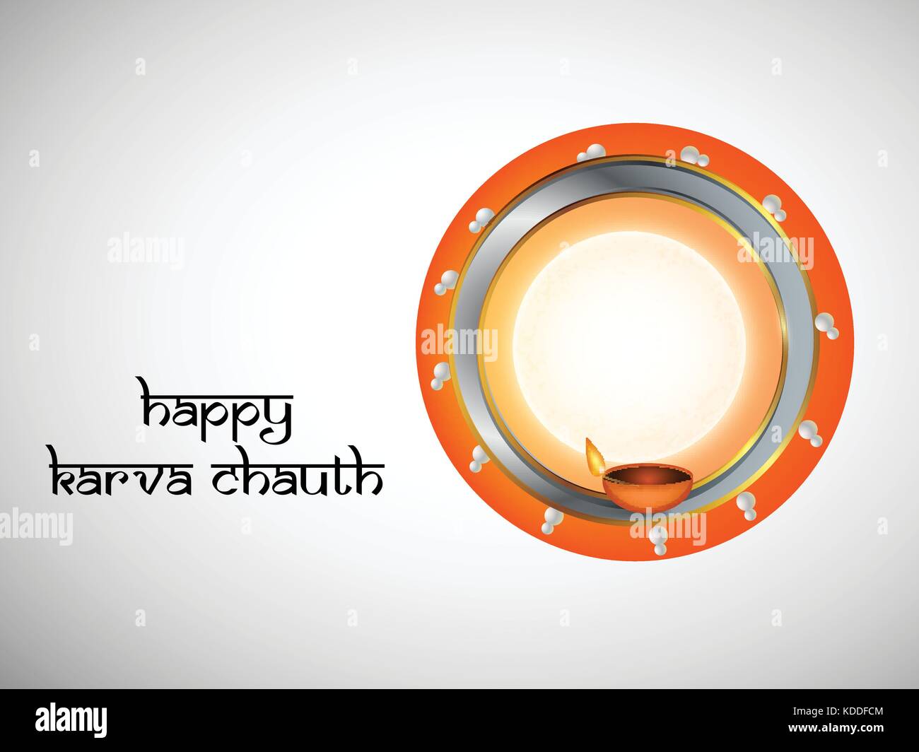 illustration of Hindu Festival Karva Chauth background Stock Vector ...
