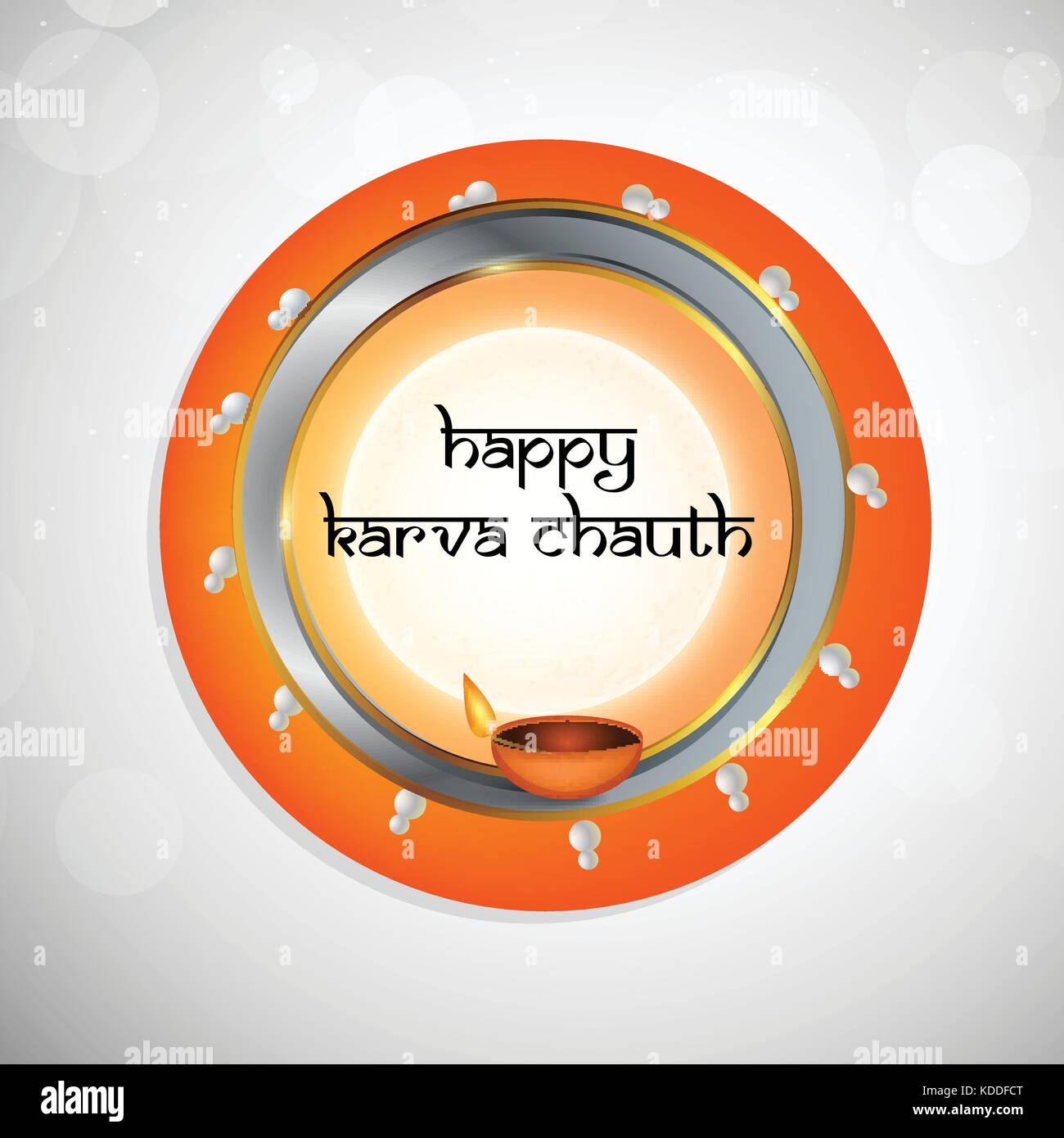 illustration of Hindu Festival Karva Chauth background Stock Vector ...