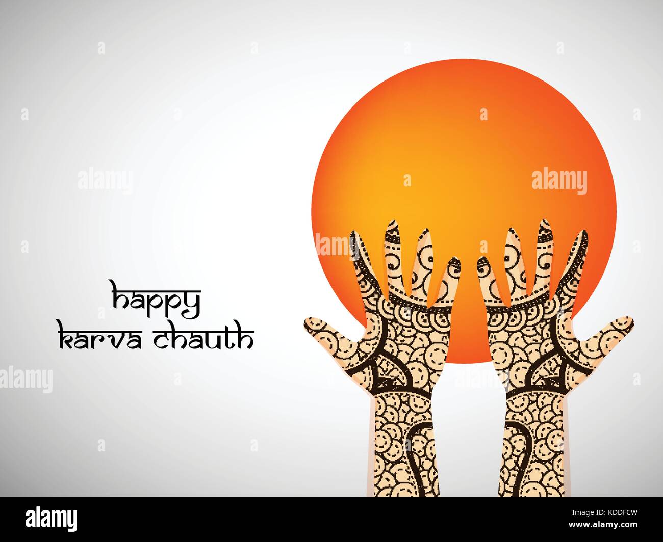 illustration of Hindu Festival Karva Chauth background Stock Vector ...