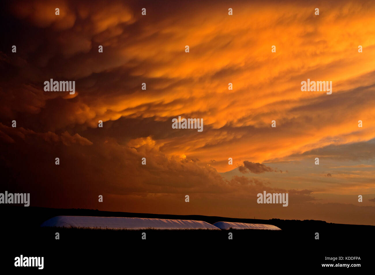 Storm Clouds Canada rural countryside Prairie Scene Sunset Stock Photo ...