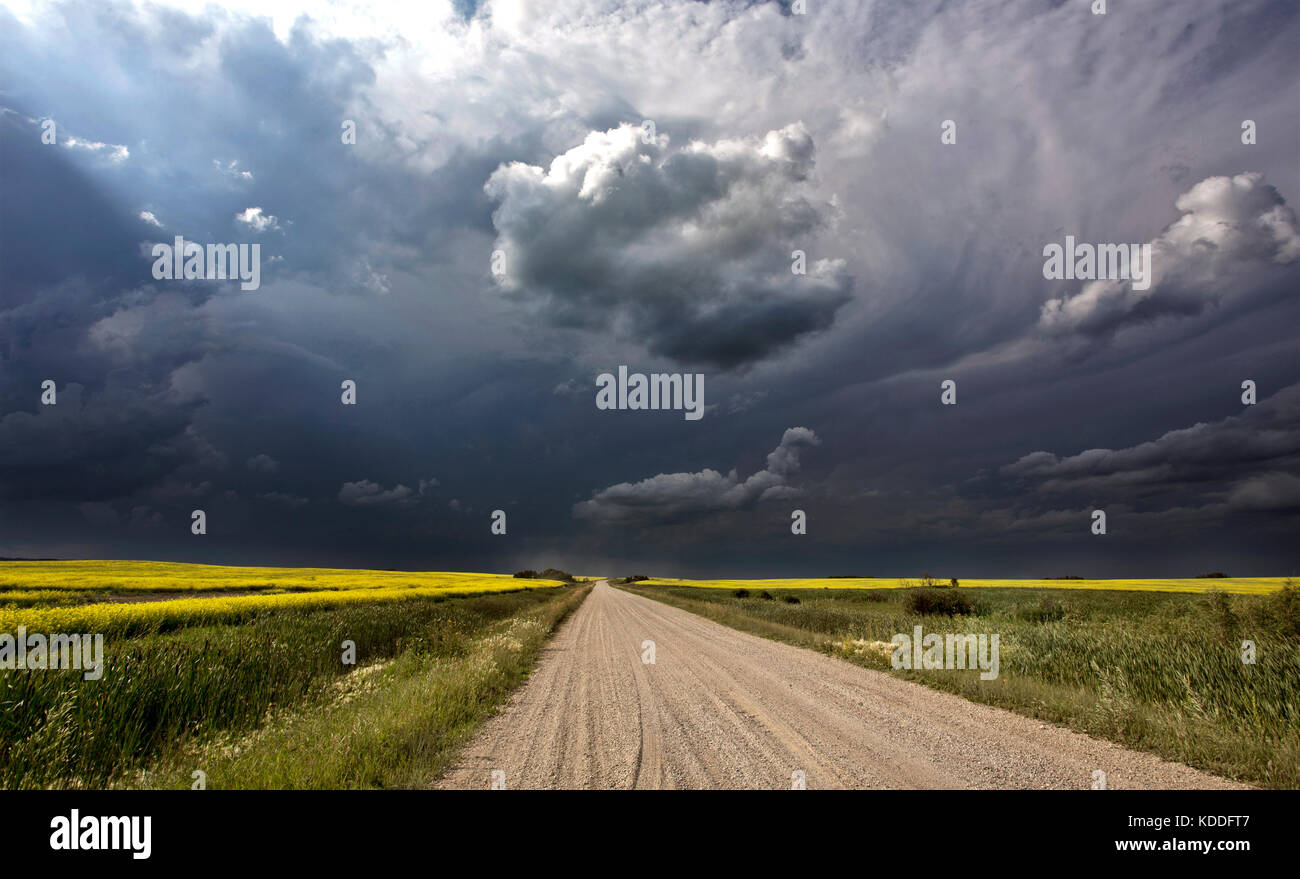 Storm Clouds Canada rural countryside Prairie Scene Stock Photo - Alamy