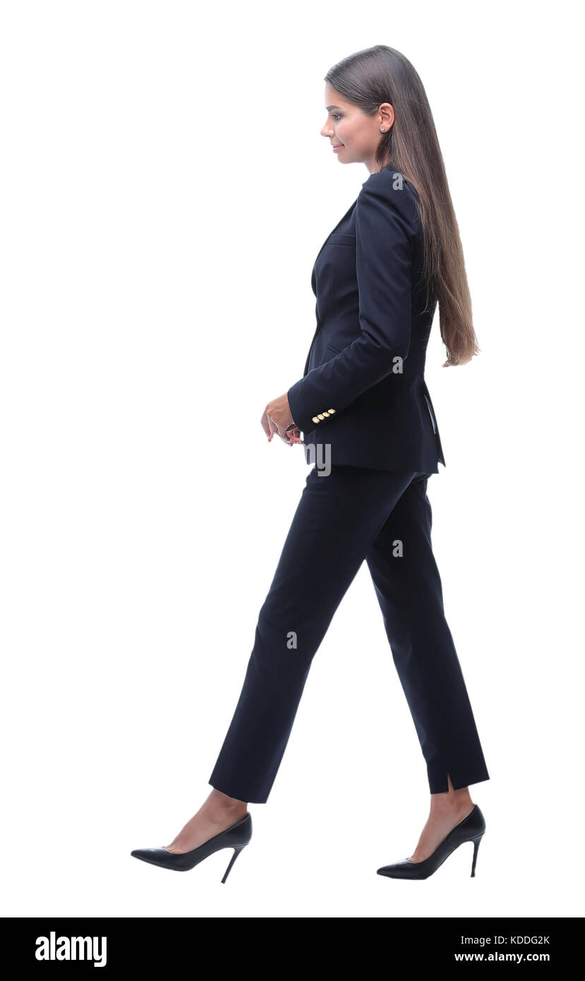 Side view caucasian attractive lady Cut Out Stock Images & Pictures - Alamy