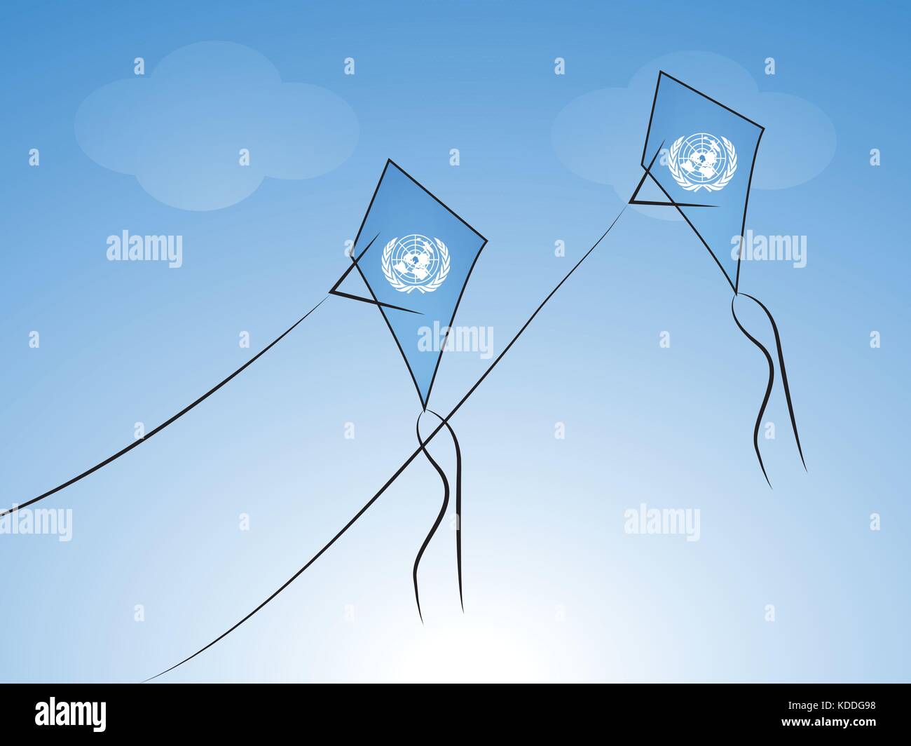 illustration of elements of United Nations Day Background Stock Vector ...