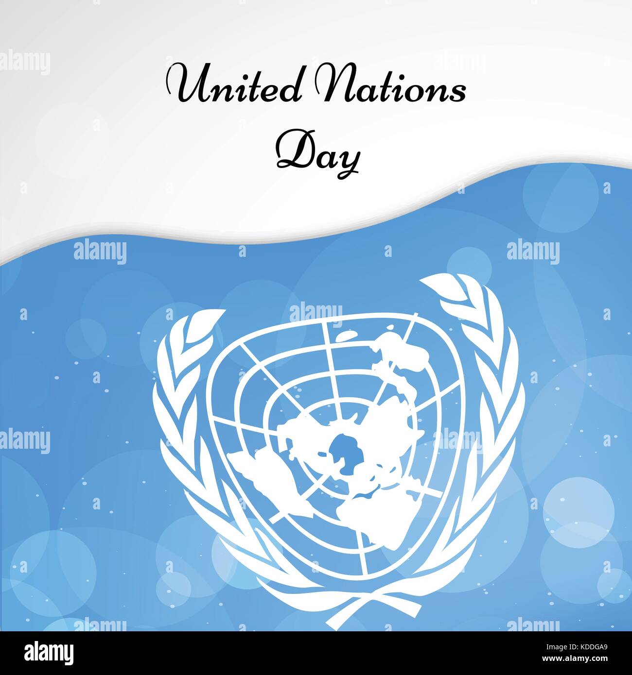 illustration of elements of United Nations Day Background Stock Vector ...