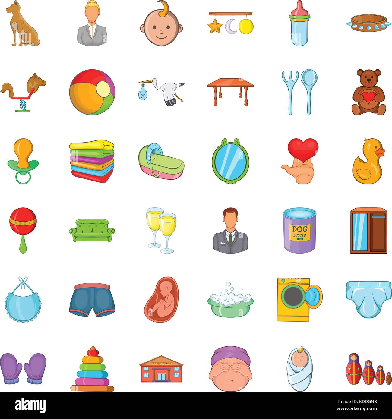 Playing icons set, cartoon style Stock Vector Image & Art - Alamy