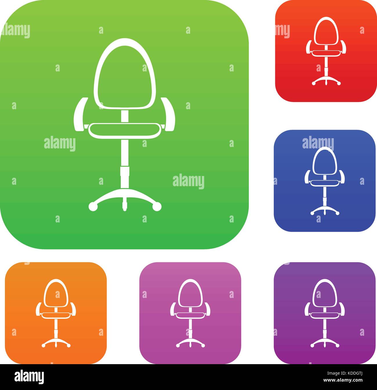 Modern office chair set color collection Stock Vector Image & Art - Alamy