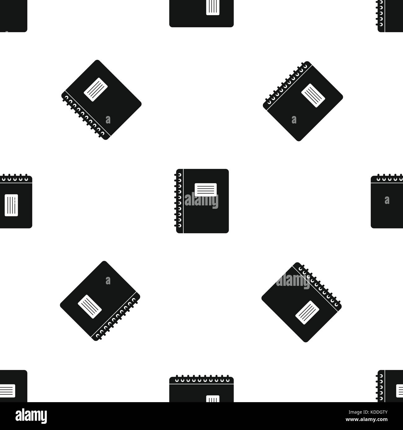 Spiral notepad pattern seamless black Stock Vector Image & Art - Alamy