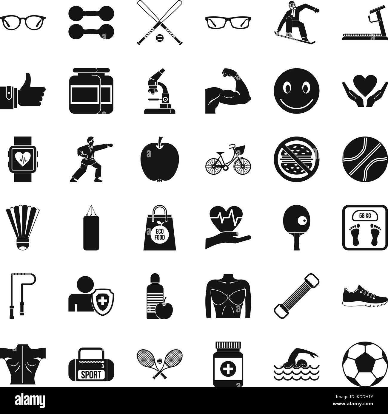 Weight icons set, simple style Stock Vector Image & Art - Alamy