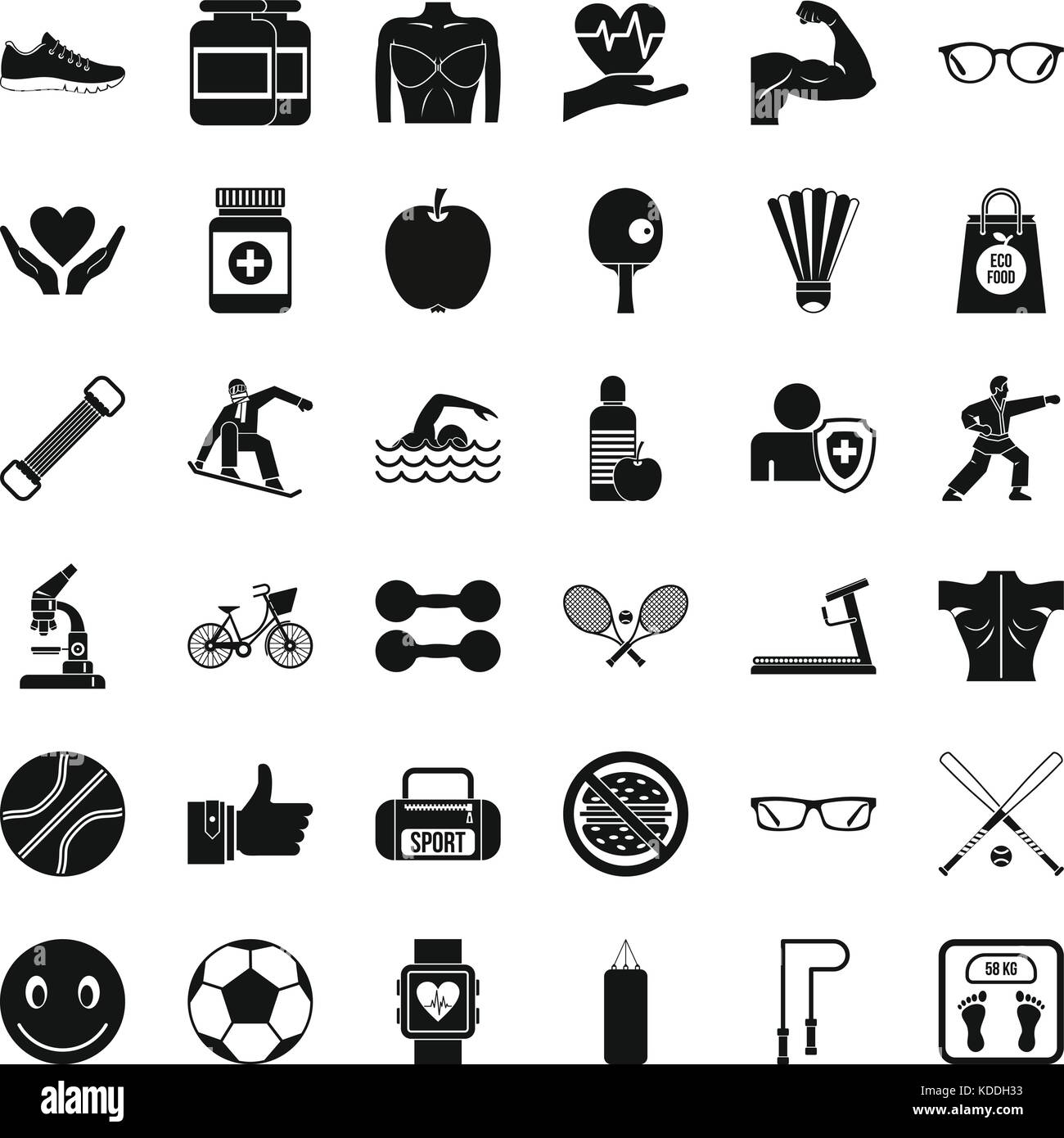 Gymnastics icons set, simple style Stock Vector Image & Art - Alamy