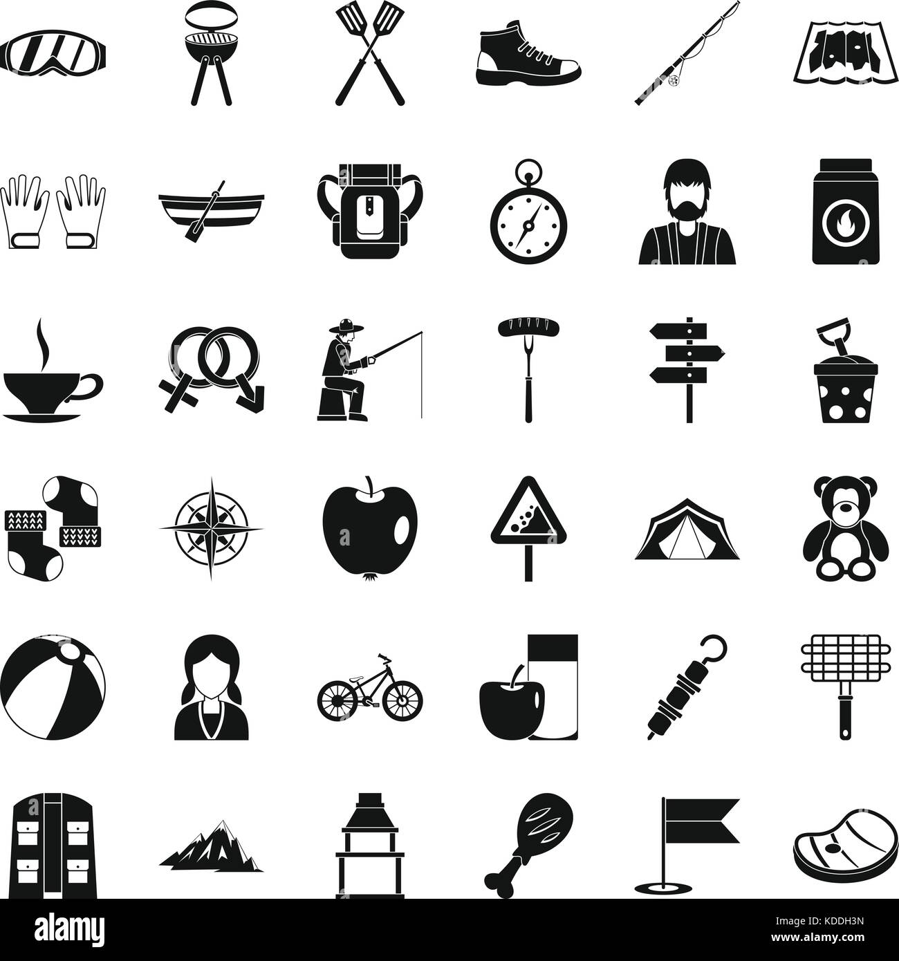 Walking icons set, simple style Stock Vector Image & Art - Alamy