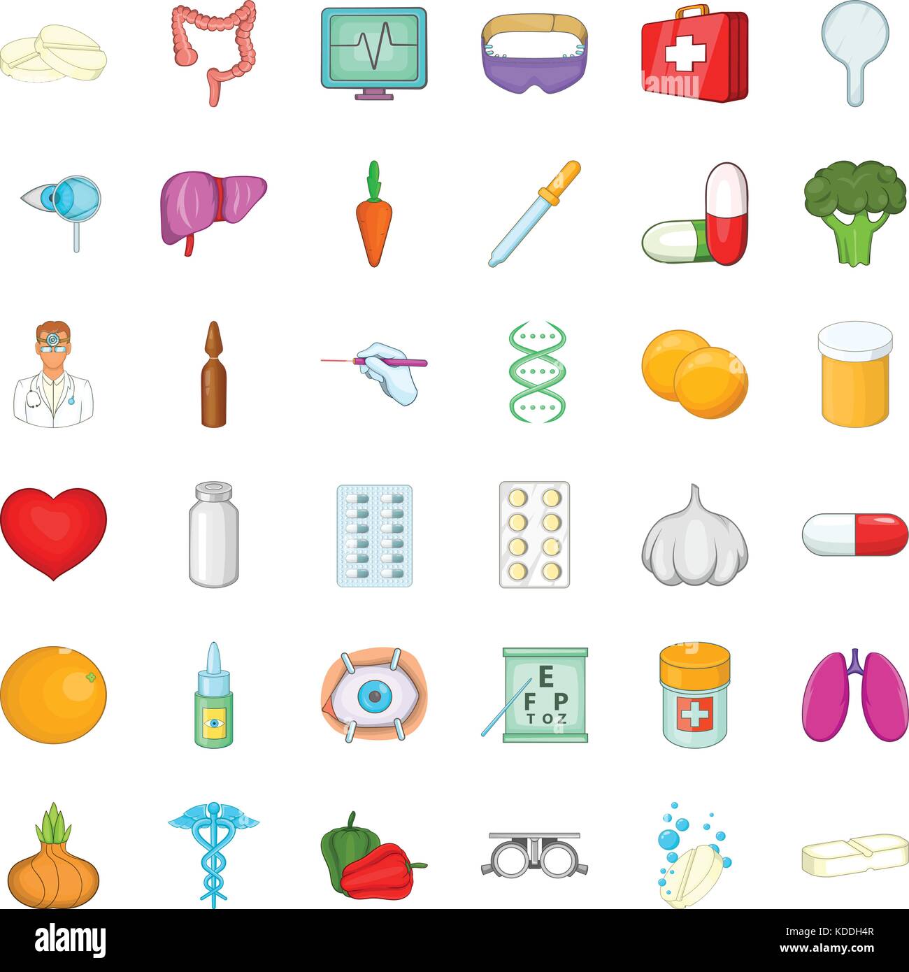 Human health icons set, cartoon style Stock Vector Image & Art - Alamy