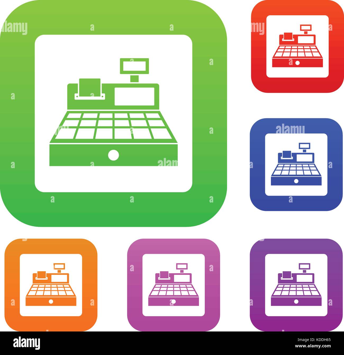 Sale cash register set color collection Stock Vector Image & Art - Alamy