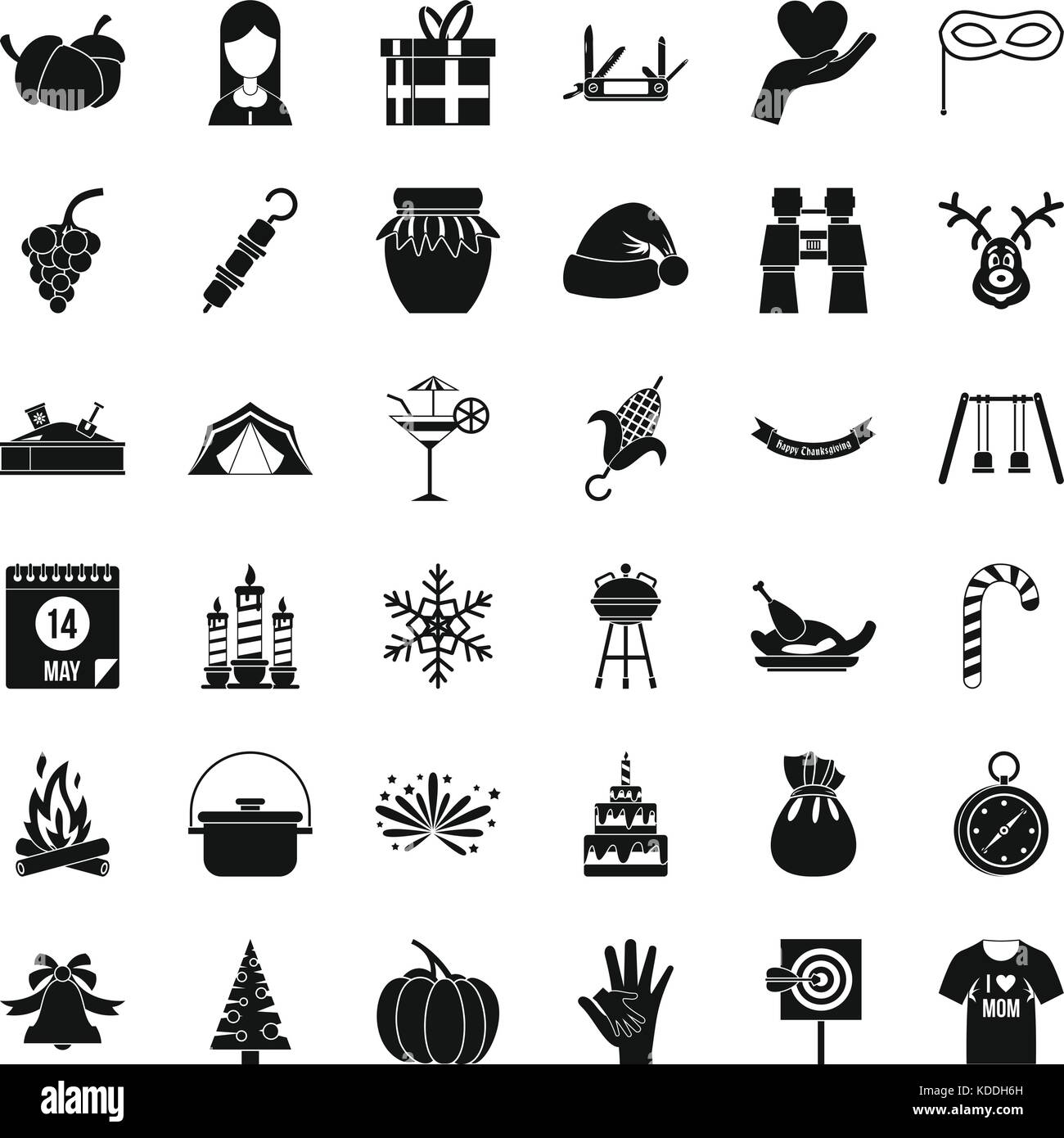 Family tradition icons set, simple style Stock Vector Image & Art - Alamy