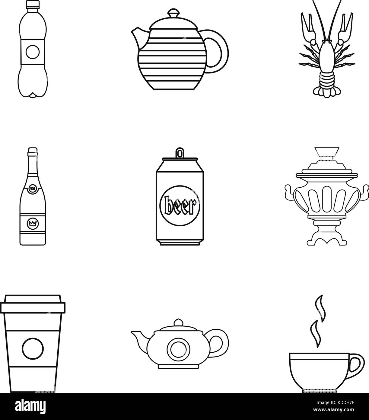 Set coffee take away Black and White Stock Photos & Images - Alamy