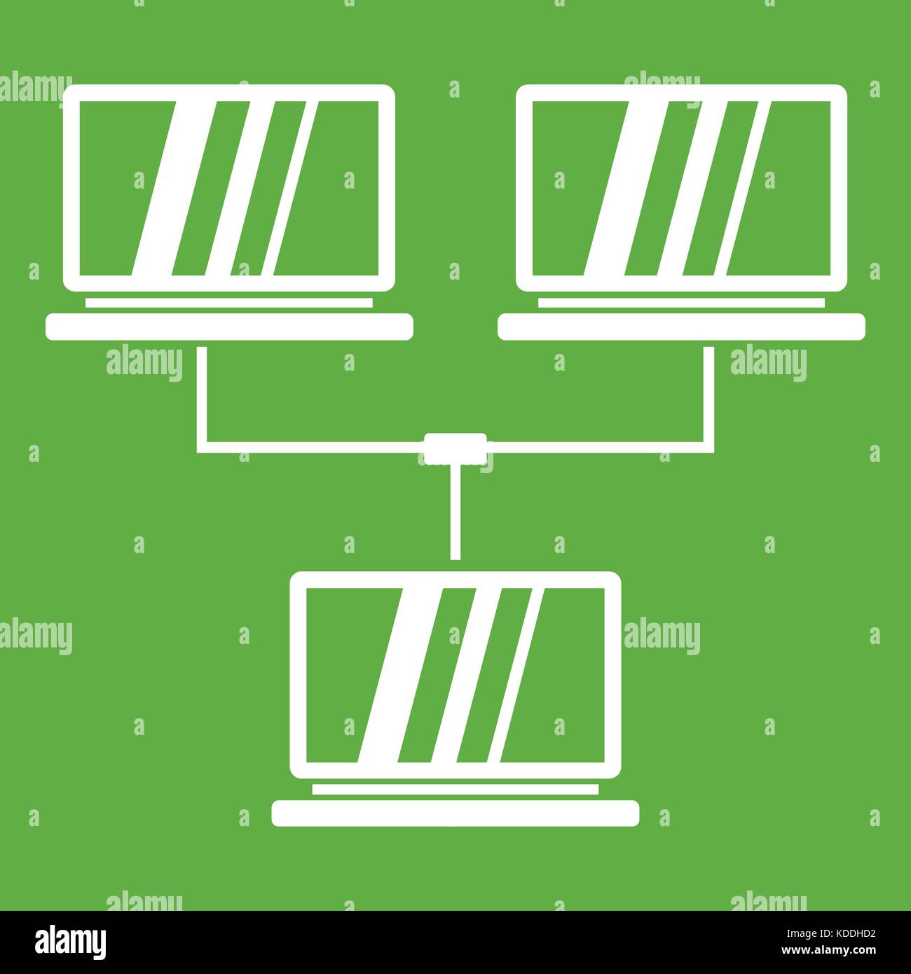 Exchange of data between computers icon green Stock Vector Image & Art ...