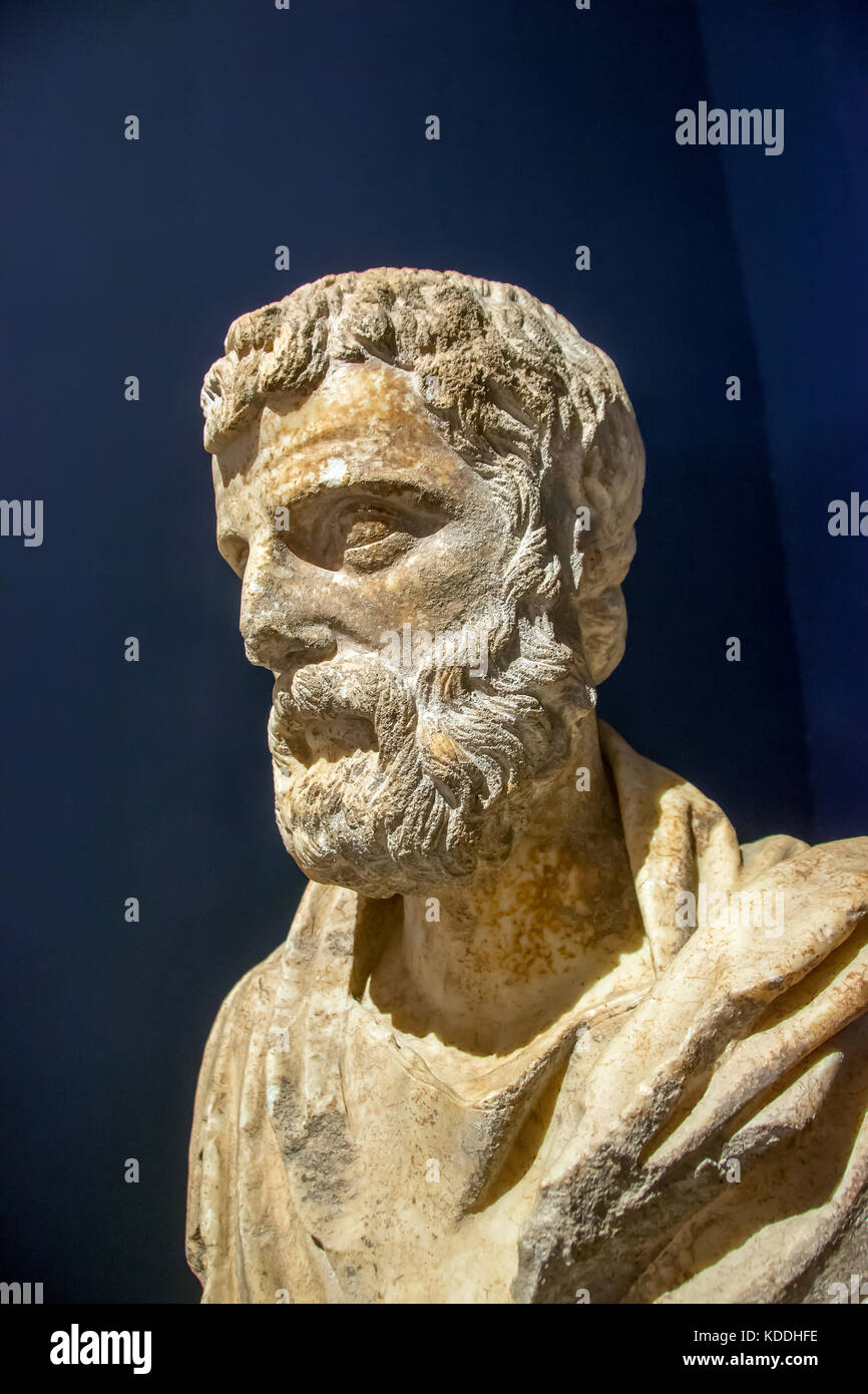 Marble bust Herodes Atticus famous Athenian orator from Kifissia of ...