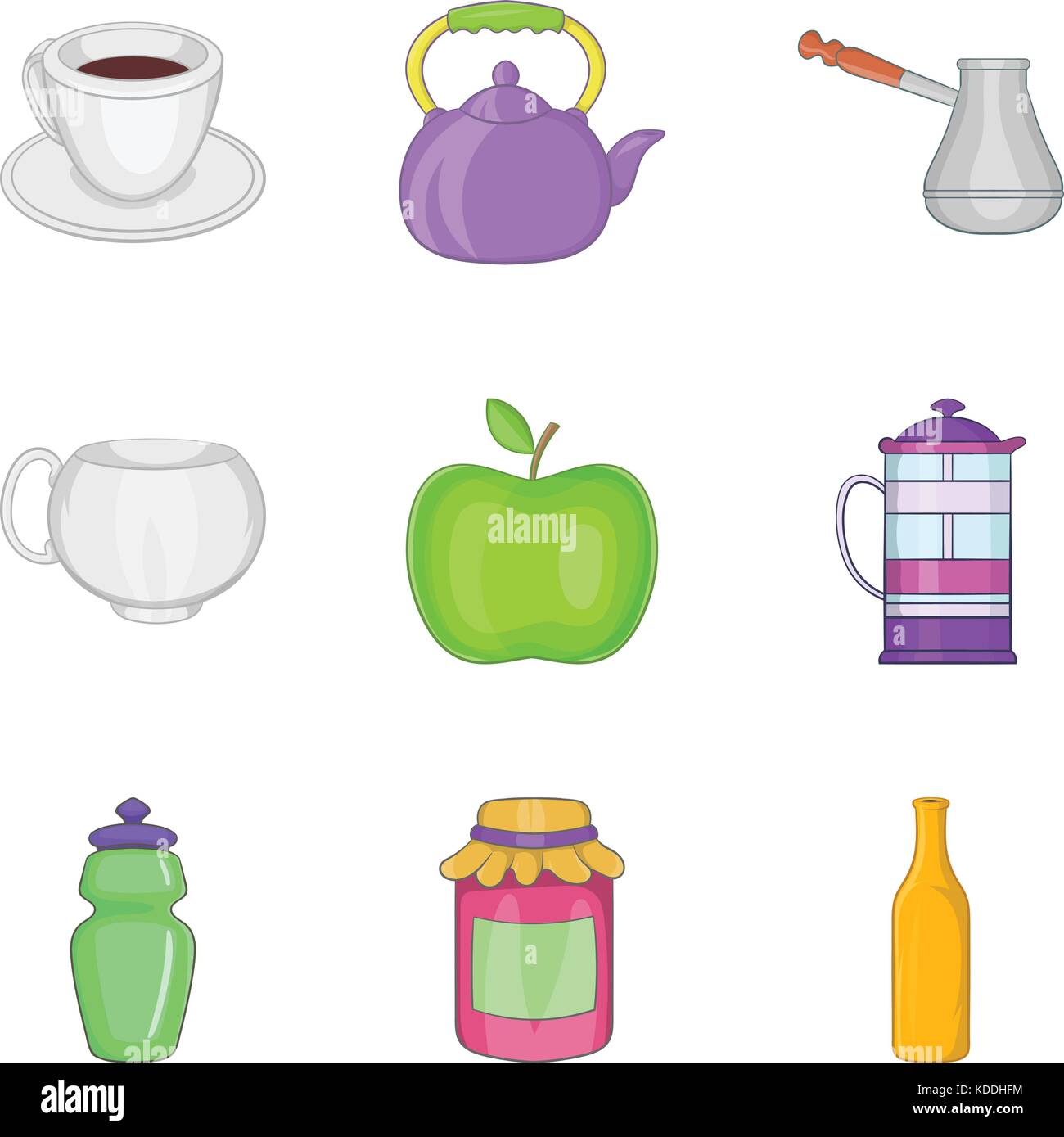 Mead icons set, cartoon style Stock Vector Image & Art - Alamy