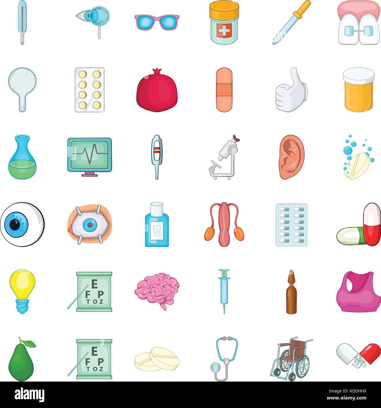 Care icons set, cartoon style Stock Vector Image & Art - Alamy