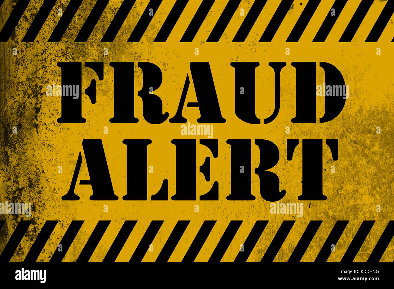 Fraud Alert sign yellow with stripes, 3D rendering Stock Photo - Alamy