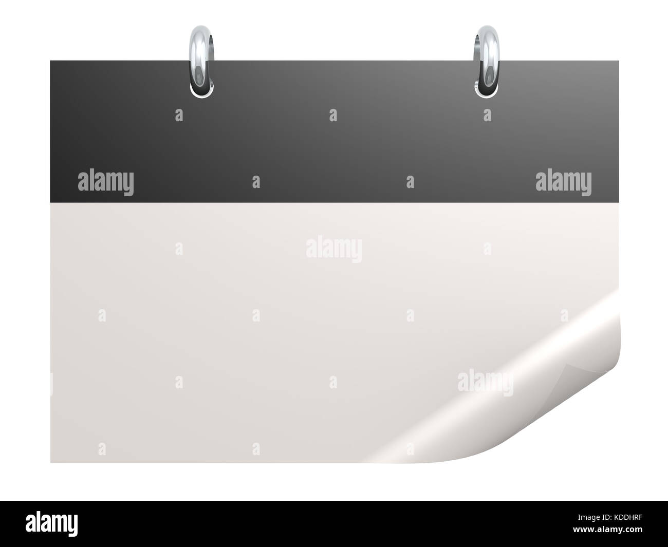 Blank black calendar on white, 3D rendering Stock Photo - Alamy