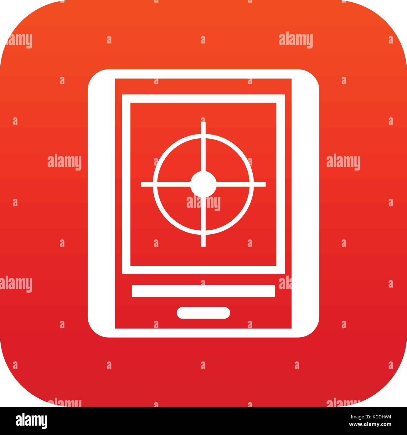 Radar icon digital red Stock Vector Image & Art - Alamy
