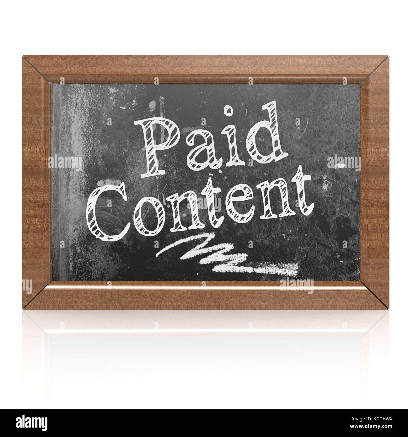 Paid Content text written on blackboard, 3D rendering Stock Photo - Alamy