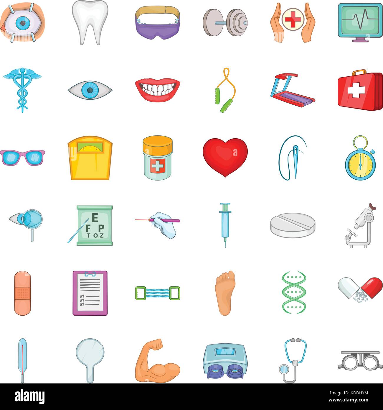 Health procedure icons set, cartoon style Stock Vector Image & Art - Alamy