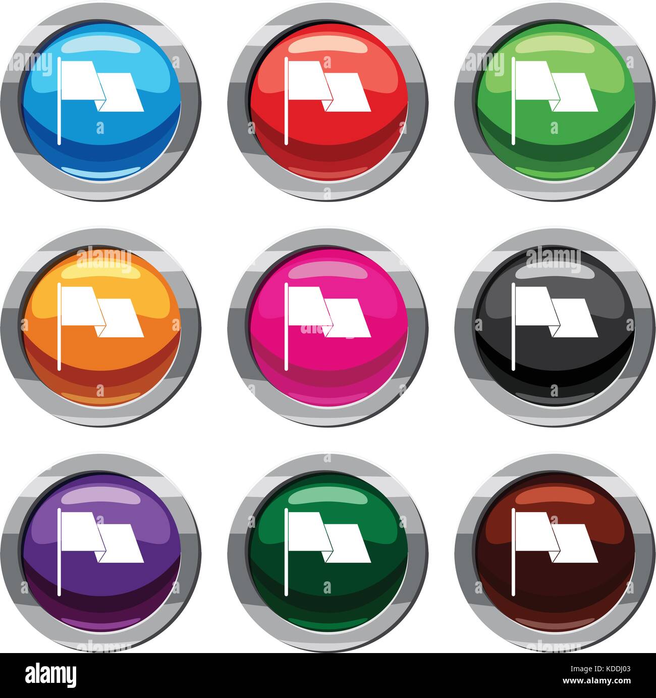 Waving flag set 9 collection Stock Vector Image & Art - Alamy