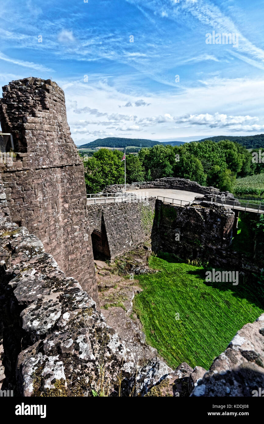 Goodrich Castle is a Norman medieval castle to the north of Goodrich village, Herefordshire ...