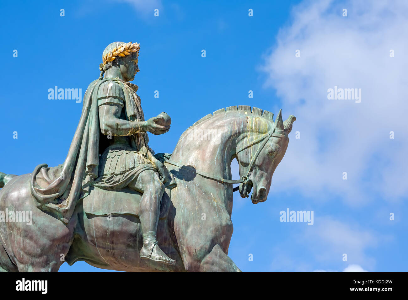 Napoleon Bonaparte Equestrian Statue at Place de Gaulle square, Ajaccio ...